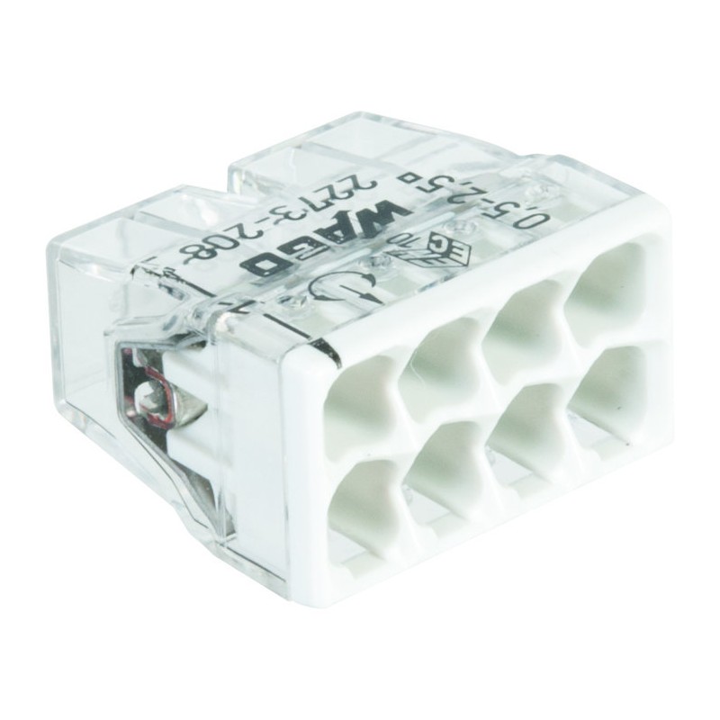 Borne de connexion pour boite de dérivation - Wago - 8 conducteurs - 4 Kv